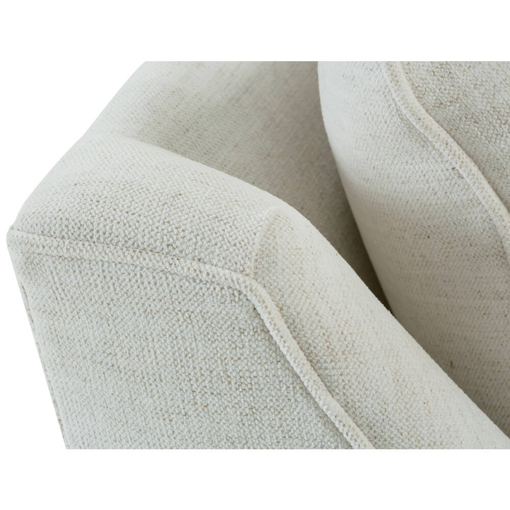 Quick Ship Kara Swivel Chair in Nomad Snow - Rowe Furniture