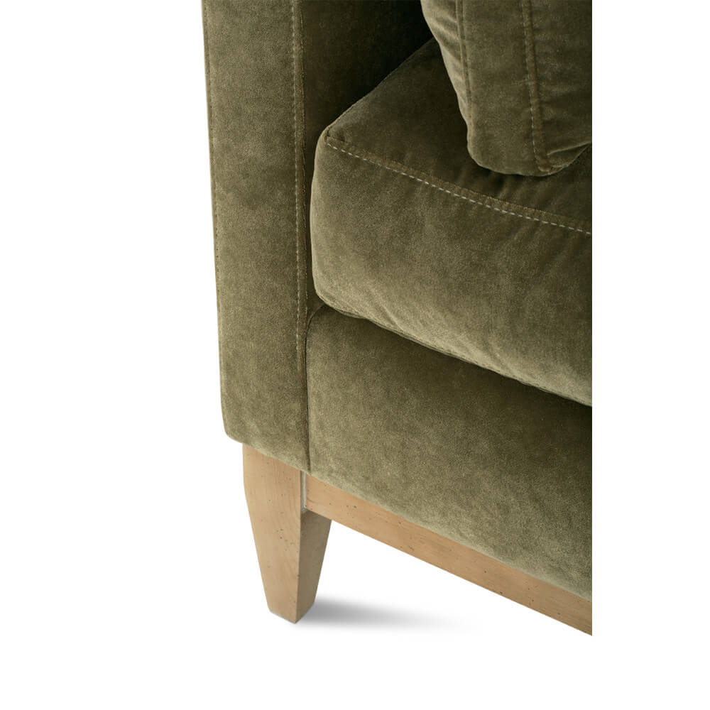 Quick Ship Leo Velvet Sofa - Rowe Furniture