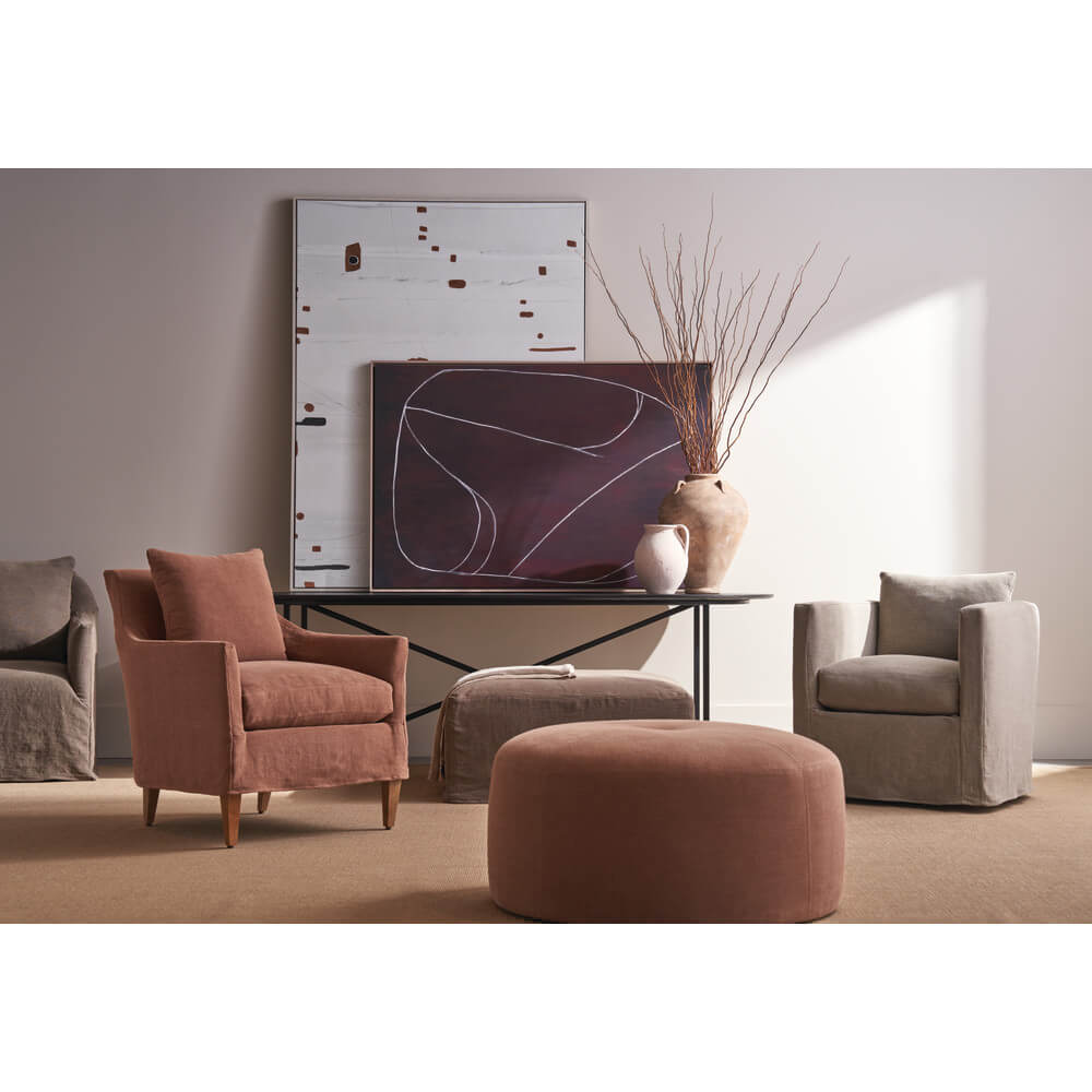 Baked Clay Ingrid Slipcovered Chair - Rowe Furniture