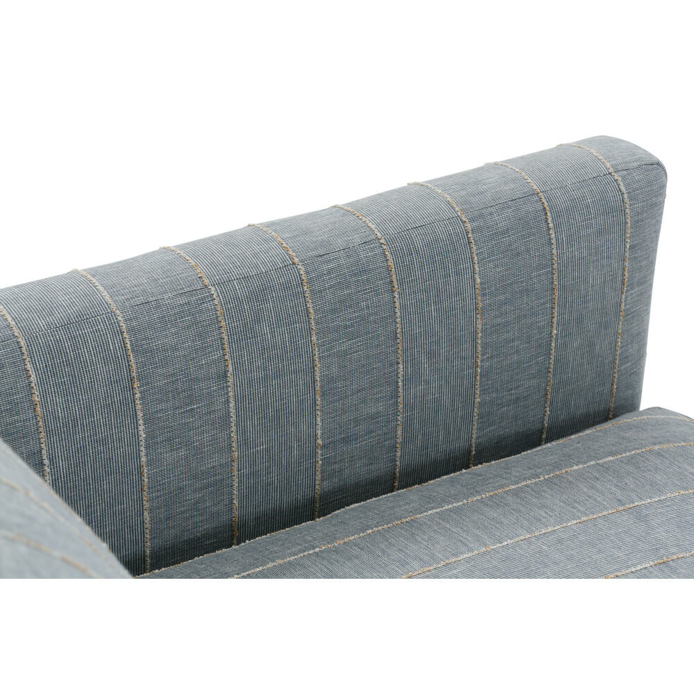 Quick Ship Allie Swivel - Indigo Kid-proof Stripe - Rowe Furniture