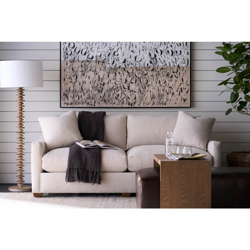 88” Quick Ship Bradford - Neutral Kid-proof Texture - Rowe Furniture