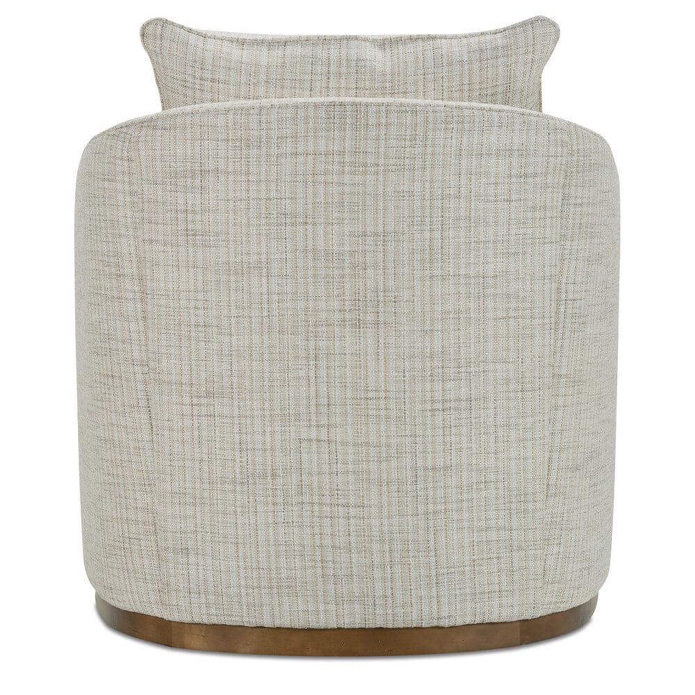 Emmerson Swivel Chair- Grass-Cloth Texture - Rowe Furniture