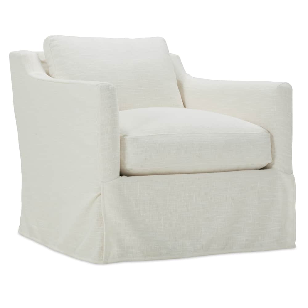 Madeline Slipcovered Swivel Chair - Rowe Furniture