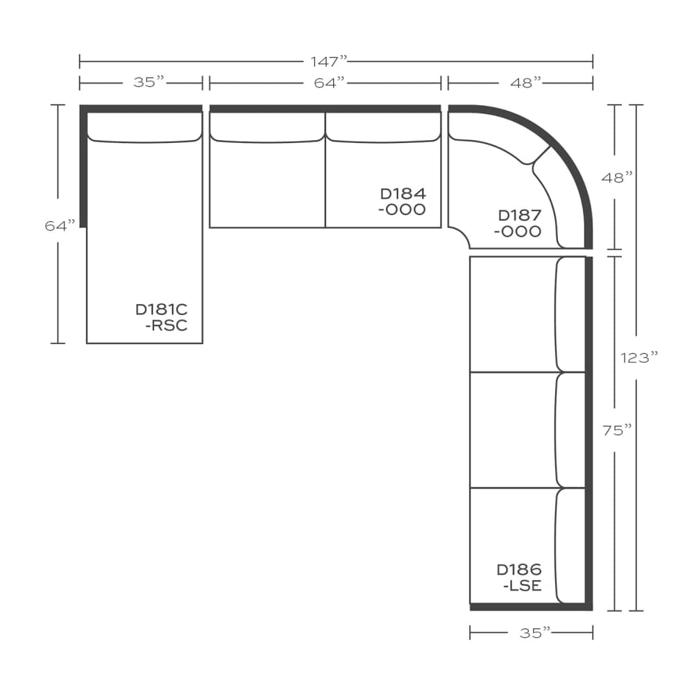 Monaco Sectional - Rowe Furniture