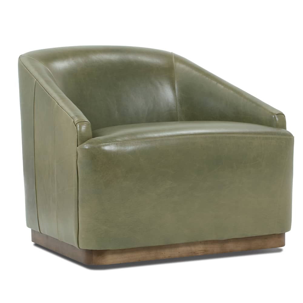 Bernie Leather Swivel chair - Rowe Furniture