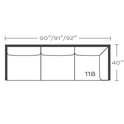 My Style I Right Seated Ends - Rowe Furniture
