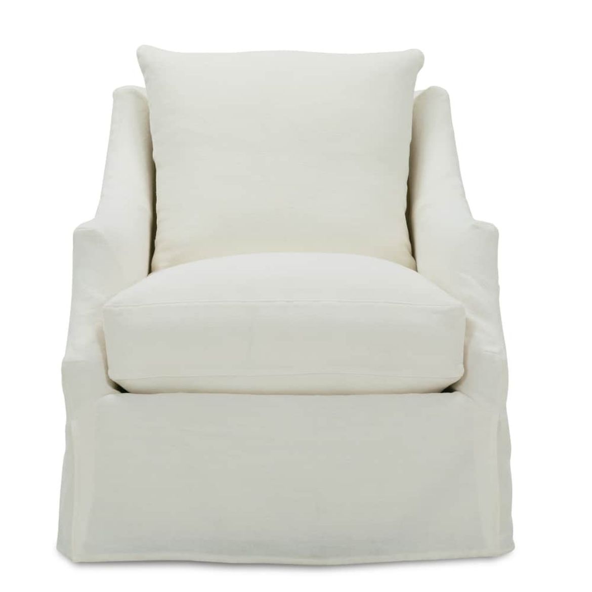 Kara Slipcovered Swivel Chair w/ Glider Option - Rowe Furniture