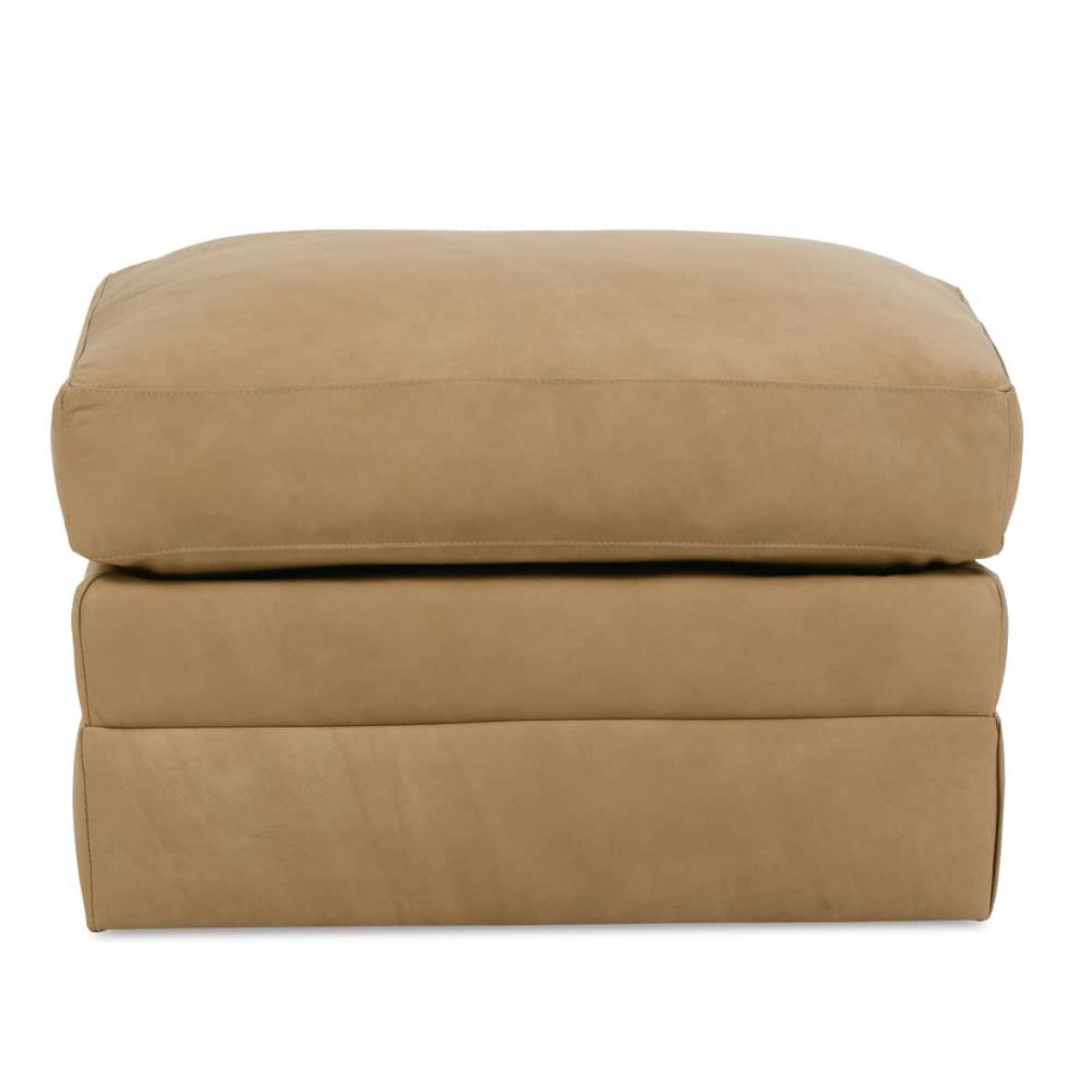 Madeline Leather Built to Floor Ottoman - Rowe Furniture